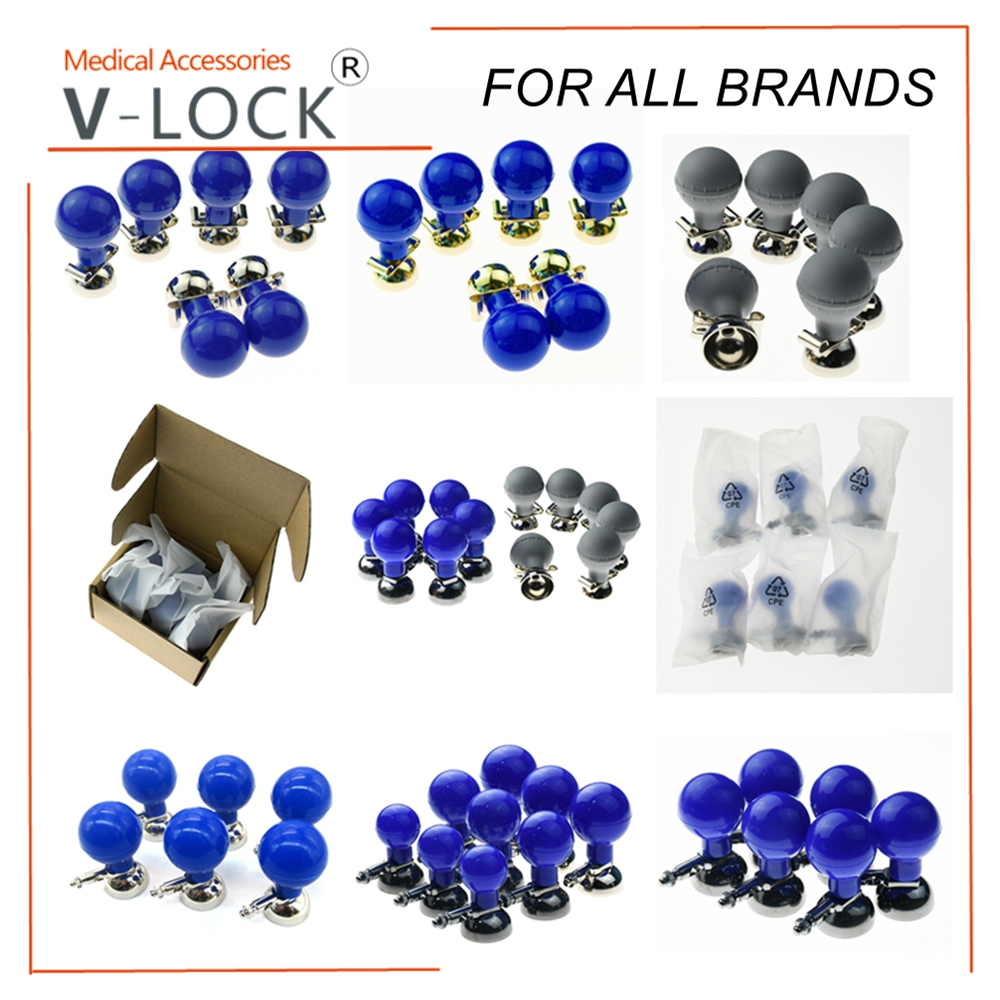 6pcs/set plated suction ball electrode bulb for EKG electrocardiograph ...