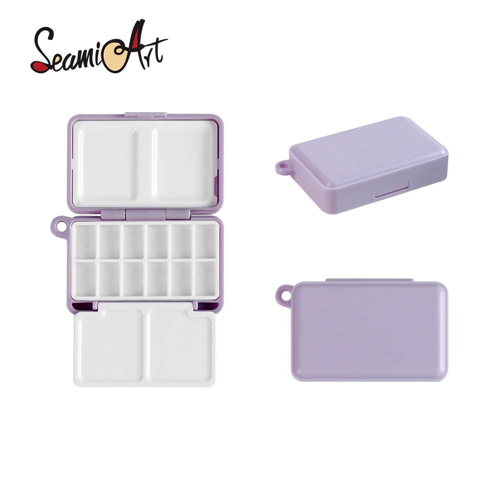 SeamiArt 1pc Mini Portable Travel Plastic Painting Box for Watercolor ...