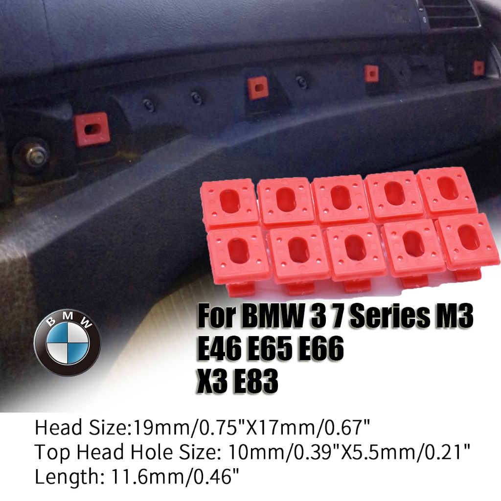 10x BMW 3 7 Series Dashboard Dash Trim Strip Inserts Clips Center ...