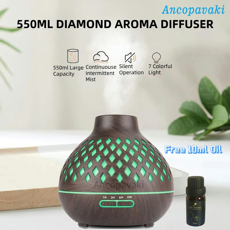 Ancopavaki Lantern Aroma Diffuser 550ML Ultrasonic Diffuser Large ...
