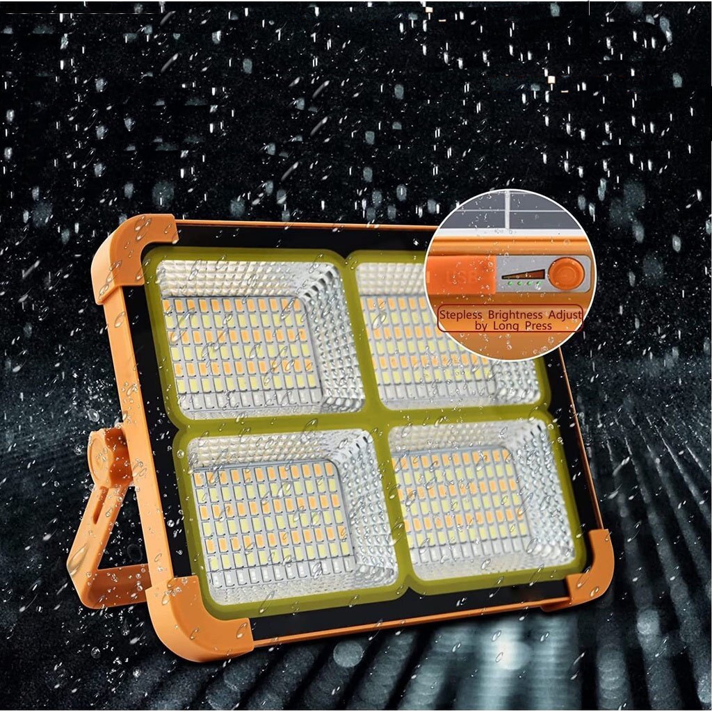 Portable LED Work Lamp 1000w Solar Working Light IP66 Waterproof Floor ...