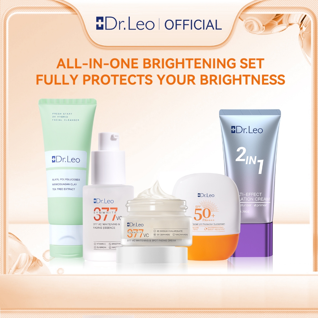 Dr.Leo Multi-effect Whitening 5 Pcs Skincare Set With 377 Whitening ...