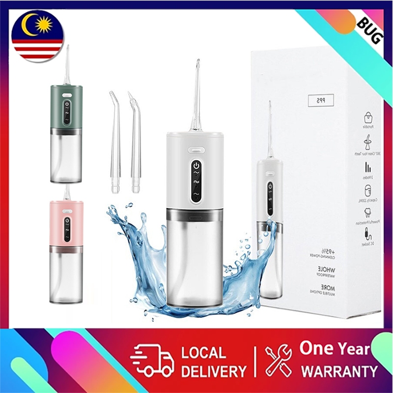 (1 YEAR WARRANTY BUG)Water flosser, portable intelligent electric oral ...