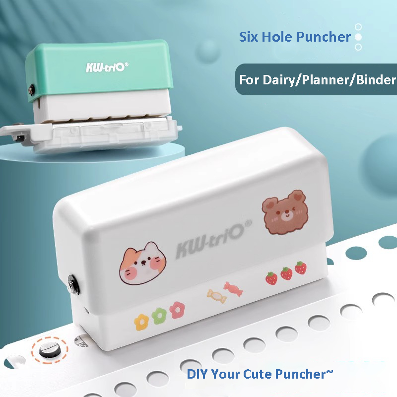 Paper Punch Six Hole Puncher Binder Puncher Multifunctional Puncher for ...