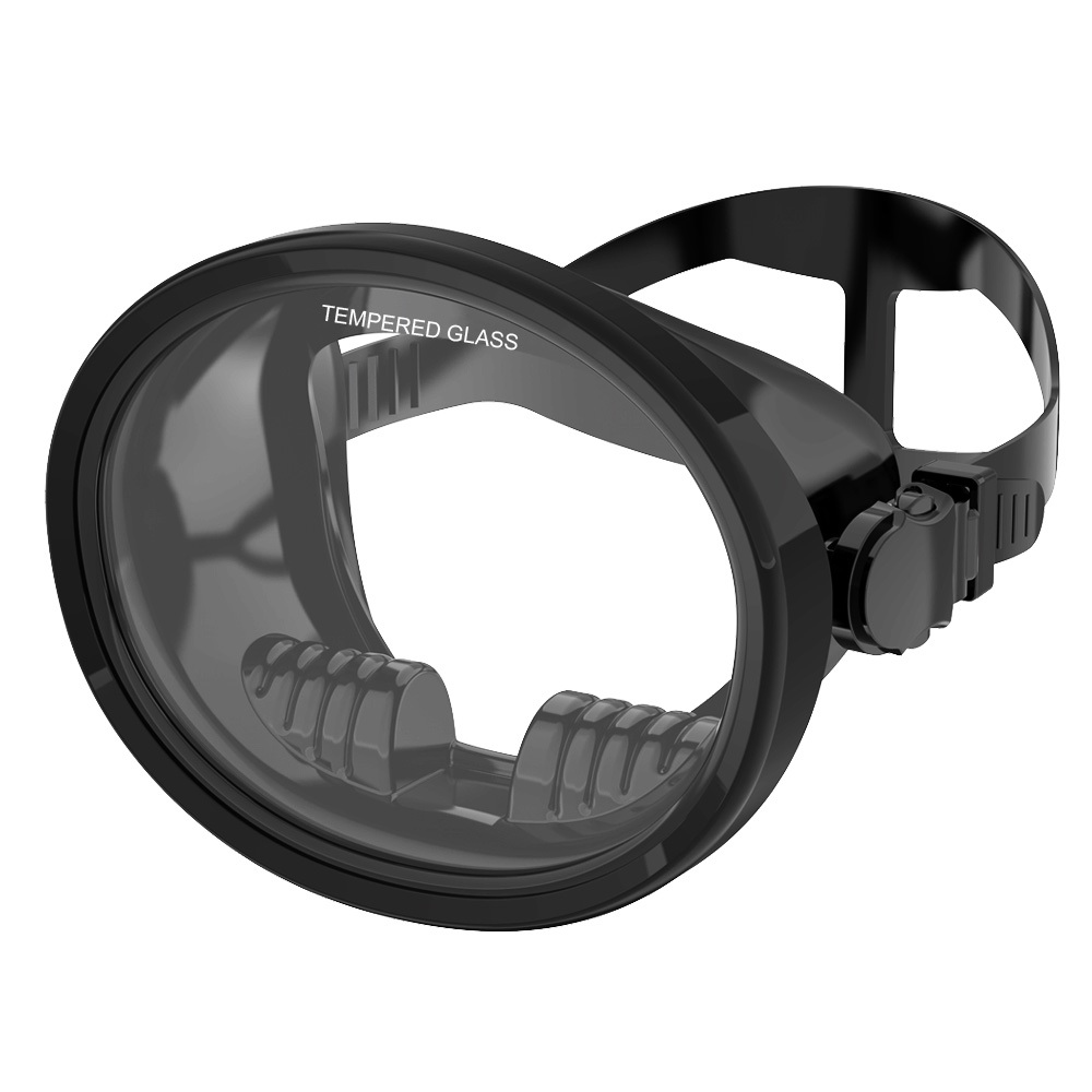 Oval Diving Mask Spearfishing Mask Classic Retro-Style Panoramic Wide ...