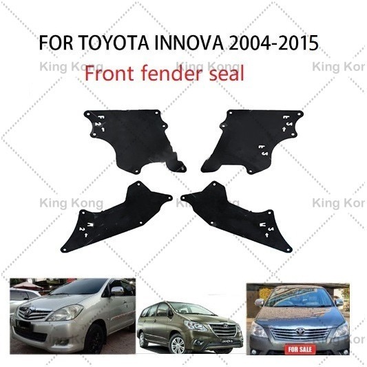 Front rubber fender liner for Toyota INNOVA 2004 2005 2006 2007 2008 ...