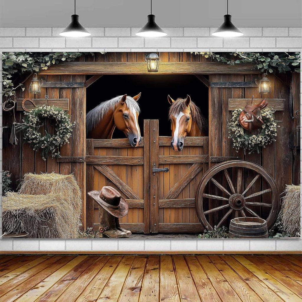 Western Party Decorations Banner Backdrop, Western Barn Decor Large ...