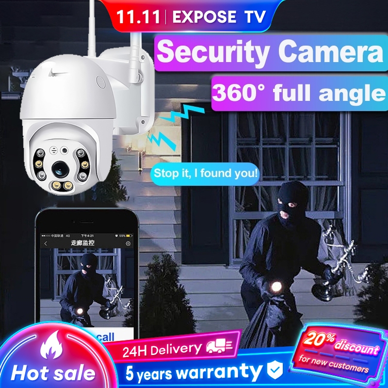 Security Camera 360° Degree Panoramic No Dead Angle Monitor Wireless ...