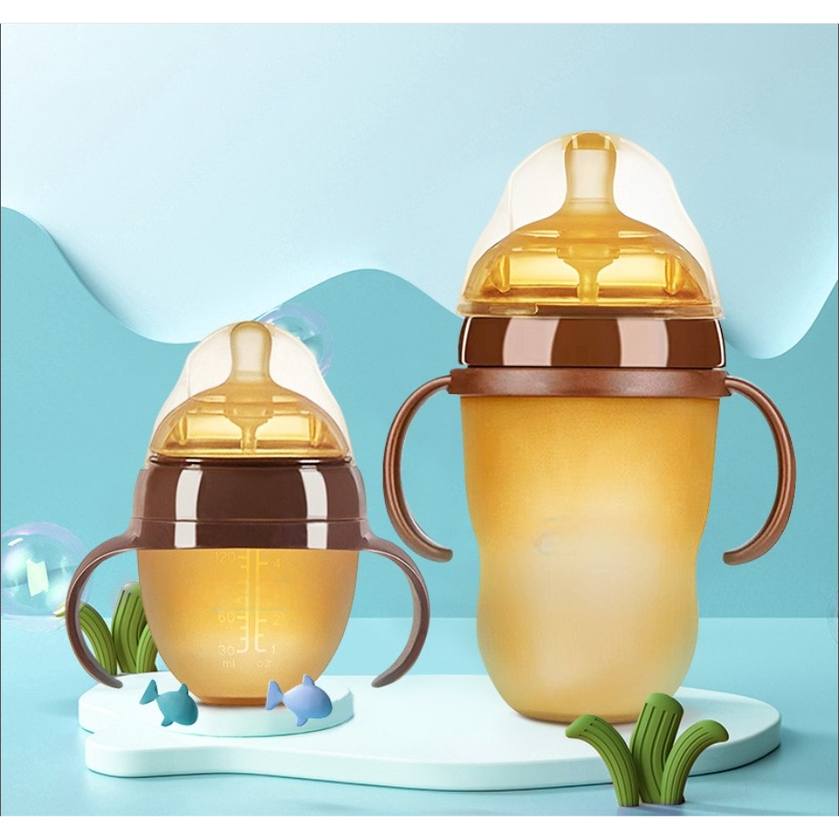 Baby Silicone Nano Bottle Feeding With Straw Wide Neck Pacifier Botol ...