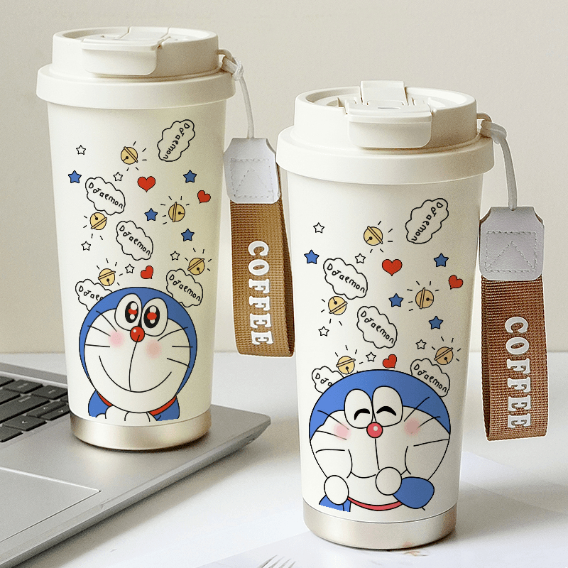 Doraemon Trendy Couple’s Coffee Cup Set – High-Grade 316 Stainless ...