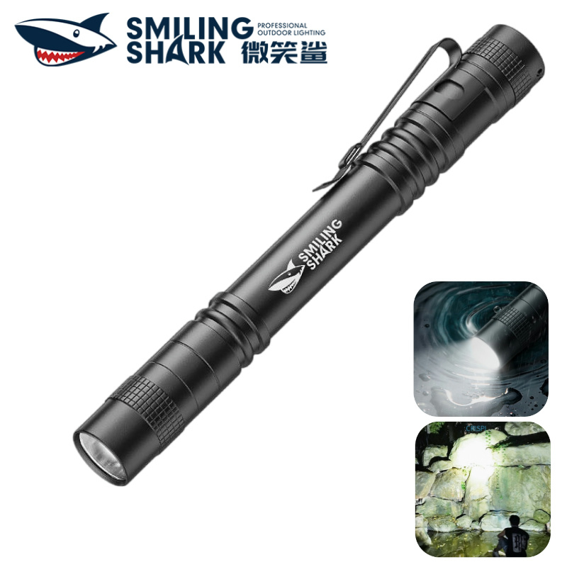 Smiling Shark SD1210 Pen Light Pen Torch Light Led XPE Flashlight with ...