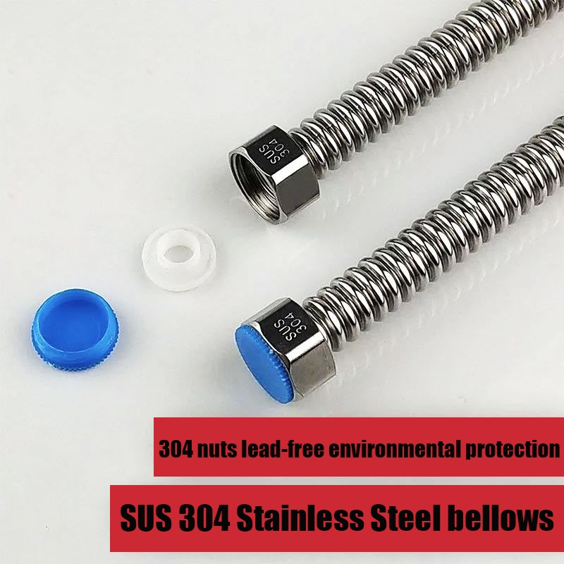 G1/2 304 Stainless Steel Water Inlet Hose Water Heater Hot and Cold ...
