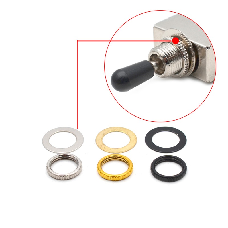6 Sets Thread M12 Toggle Switch Nut Washer Pickup Selector Switch Nut ...