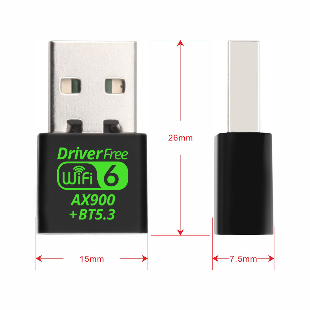 AX900 USB WiFi 6 Bluetooth 5.3 Adapter 2in1 Dongle Dual Band 2.4G&5GHz ...