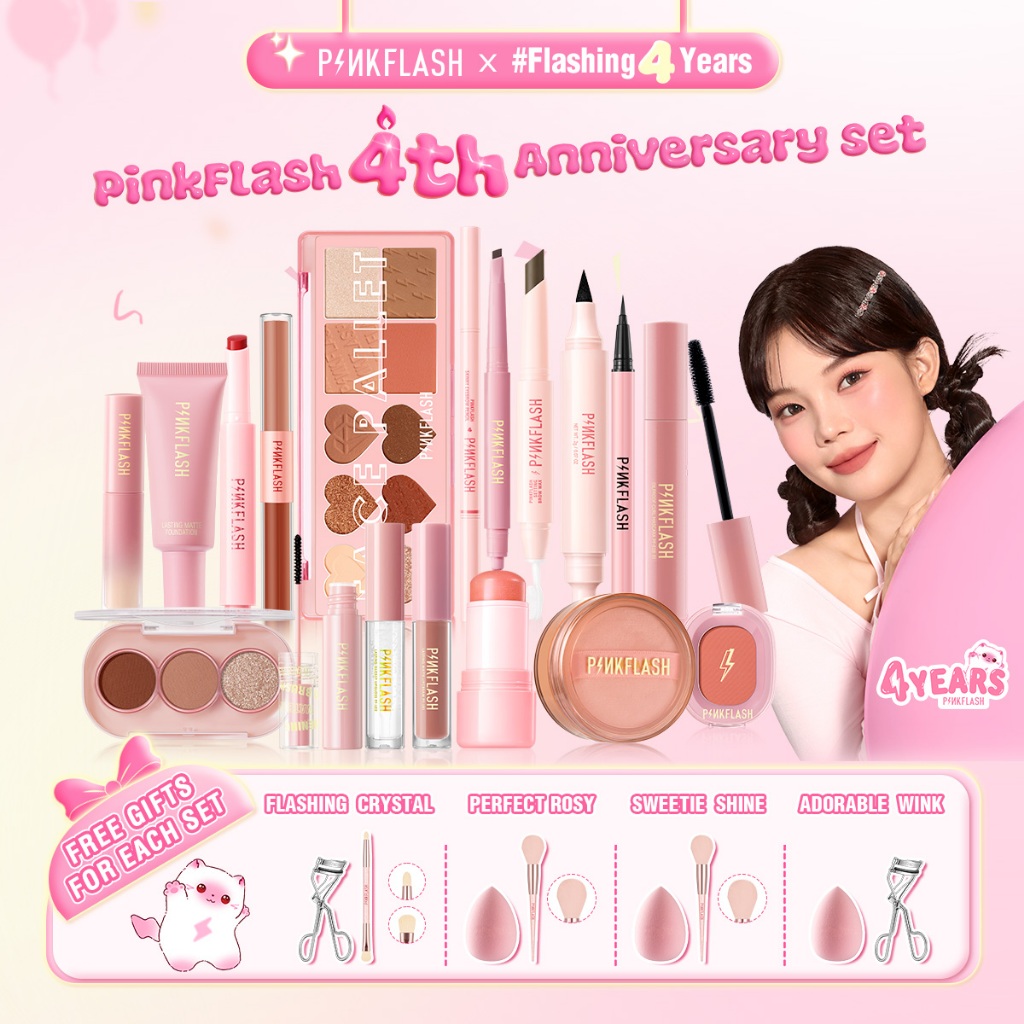 PINKFLASH #Flashing4Years 4th Anniversary Makeup Sets Beauty Set Makeup ...