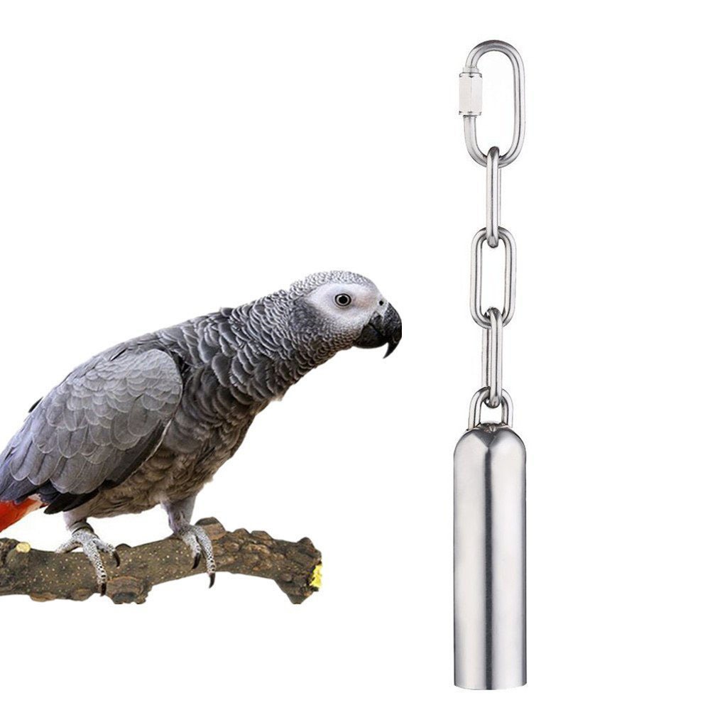 Parrots Toy Big Bell String Climbing Suspension Bridge Stainless Steel ...