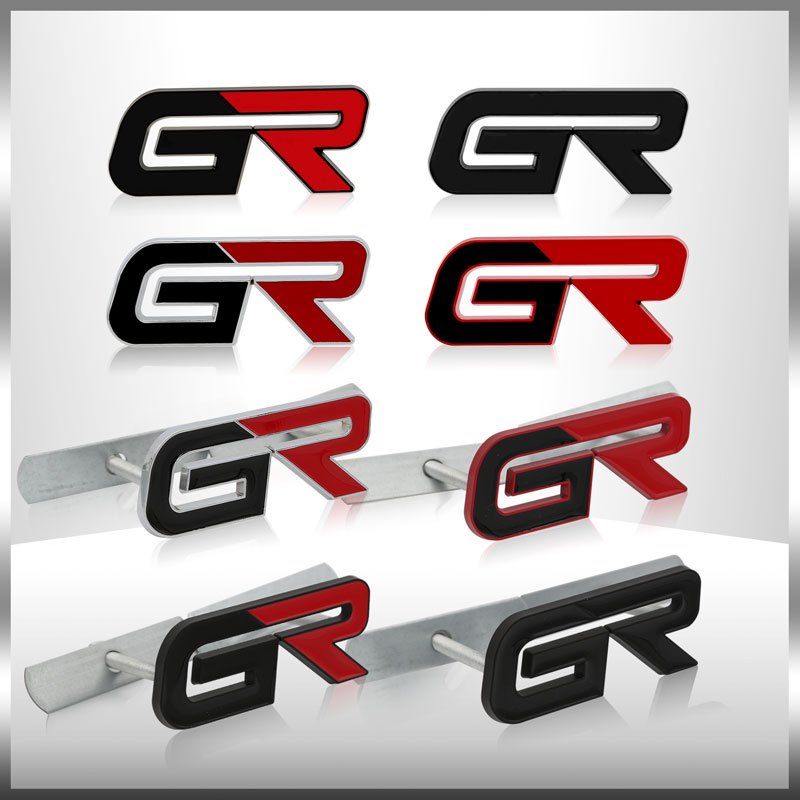 3D Metal GR Logo Car Front Grille Emblem Sticker For Toyota Land ...