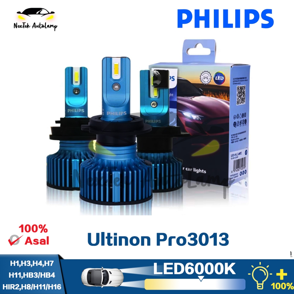 Philips Ultinon Pro3013 LED Car Headlights H1 H3 H4 H7 H8 H11 H16 H11 HB3 HB4 HIR2 12V 24V 6000K ...