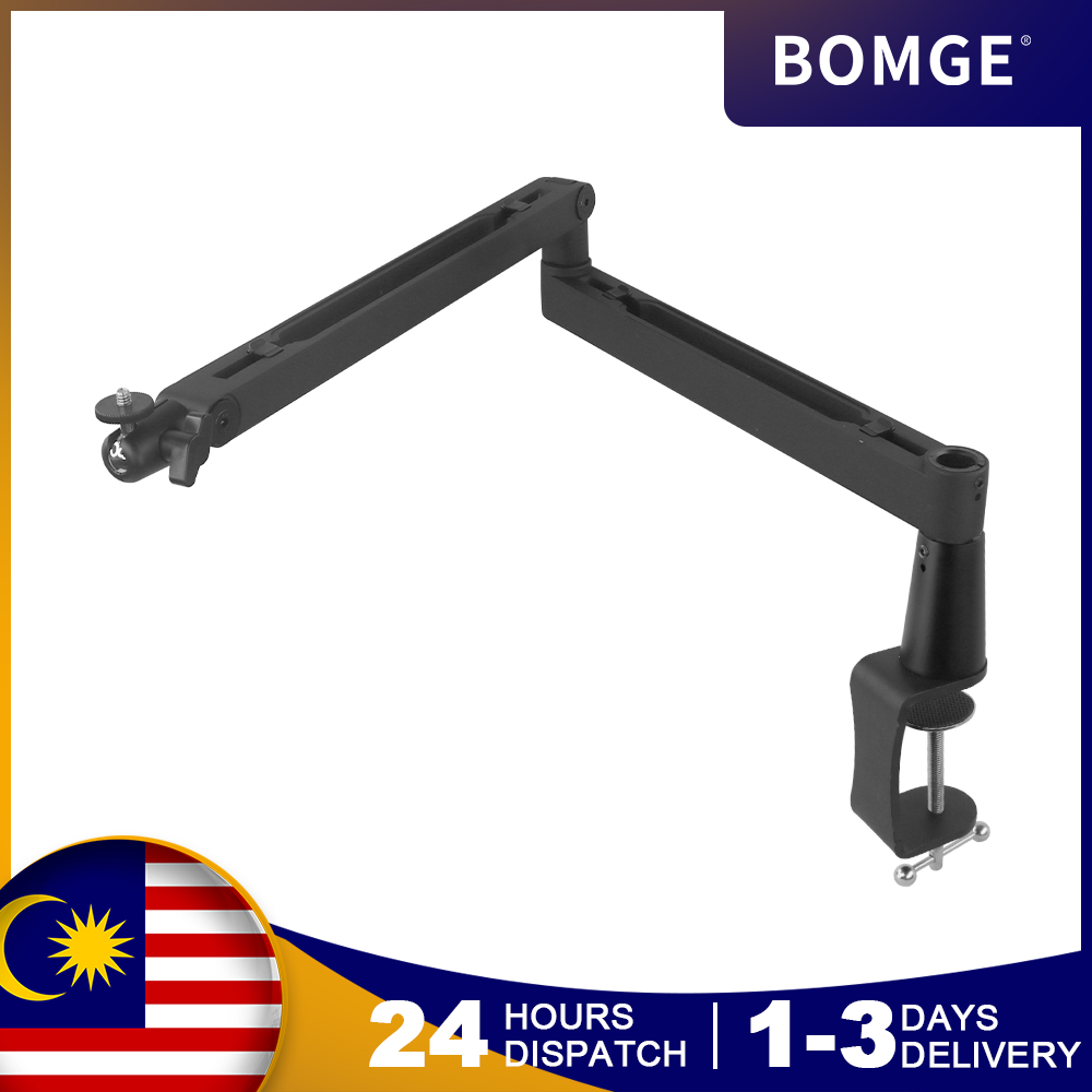 Low Profile Mic Arm, Stand Boom Arm Adjustable Microphone Desk with ...