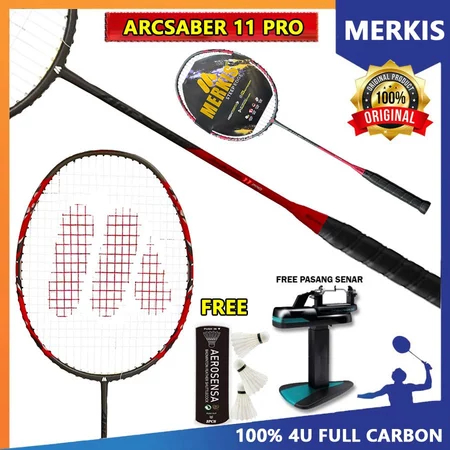 【100% 4u full carbon】MERKIS ARCSABER 11 PRO Badminton Racket Full ...