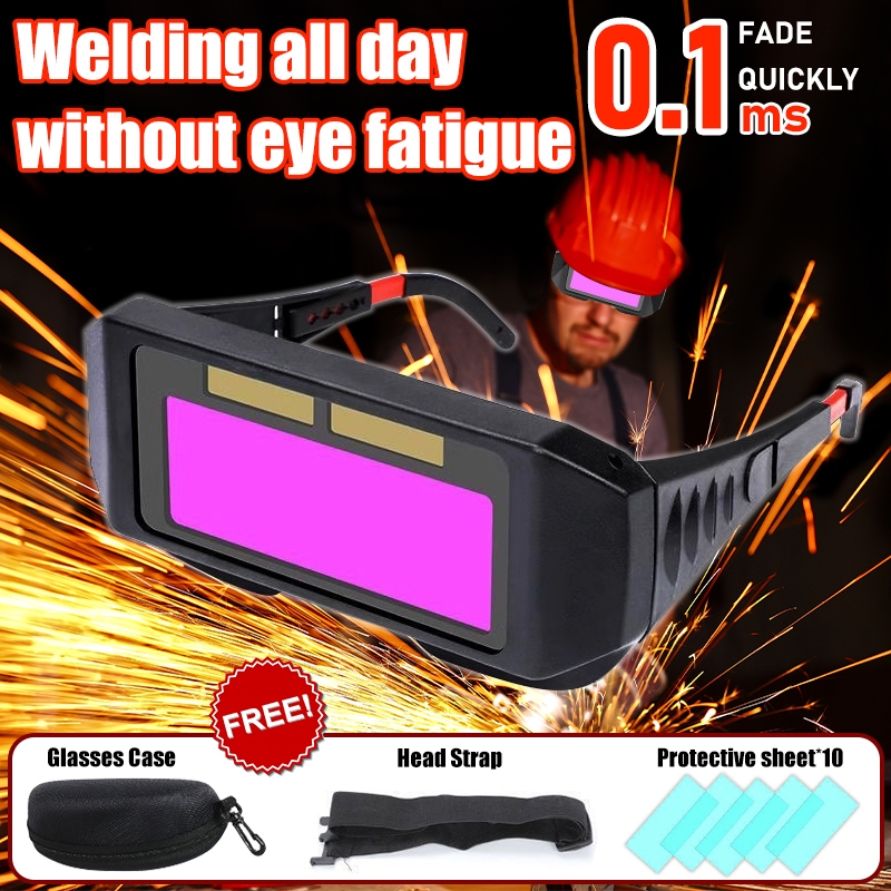Welding all day without eye fatigue ！welding glasses auto darkening ...