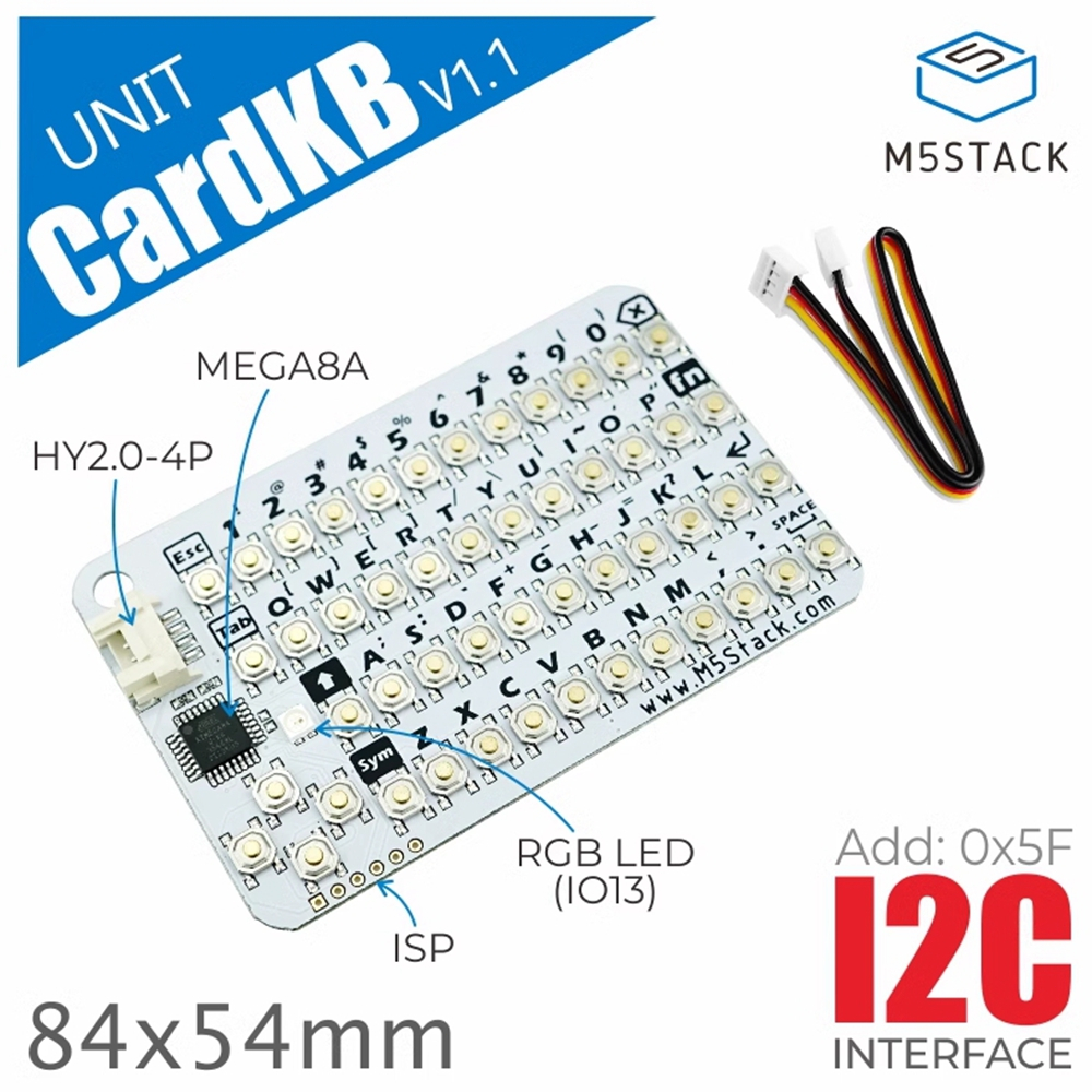 M5Stack CardKB Mini Card Keyboard Unit full keyboard input MEGA8A ...