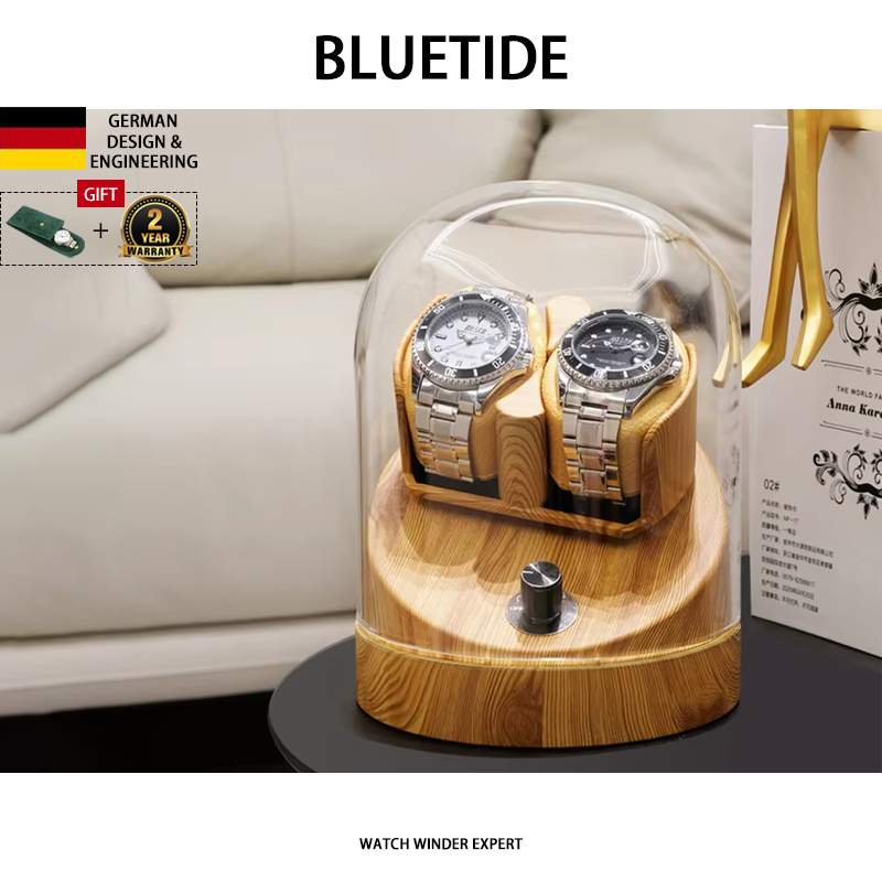 BLUETIDE Luxury Watch Winder Box 2 Watches Mechanical Automatic Watch ...