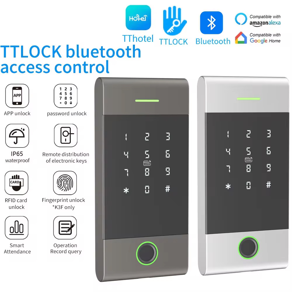 Outdoor NFC Keypad TTLock App Fingerprint Bluetooth Door Contact Gateway 13.56Mhz Rfid Access ...