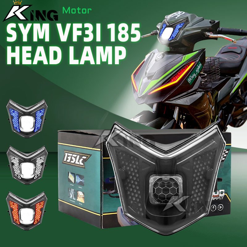 HPMP SYM VF3I 185 LED HEAD LAMP LAMPU DEPAN VF3I 185CC HEADLAMP LED FOC ...