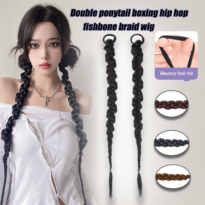 [Yunyuan] Korean Ponytail Long Braid Hot Girl Wig Braids Boxing Braid ...