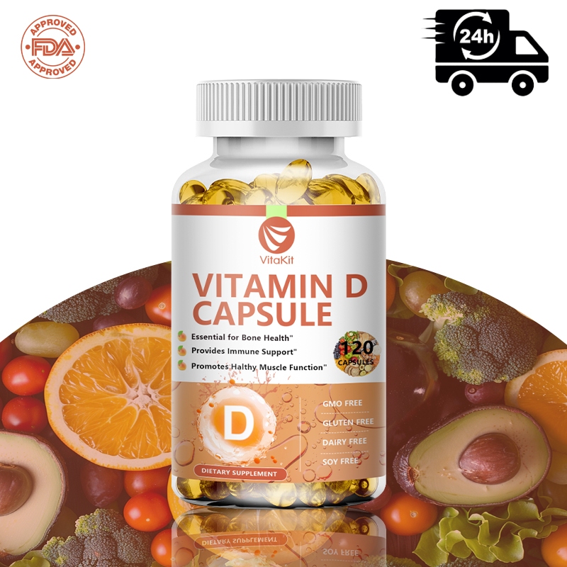 Vitamin D-5000IU Vitamin D capsules provide immune support, promote ...