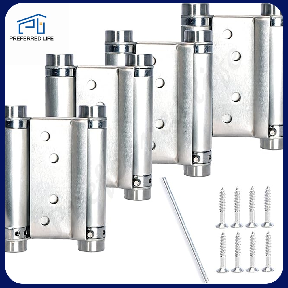 Single and double action spring hinges for internal and external ...