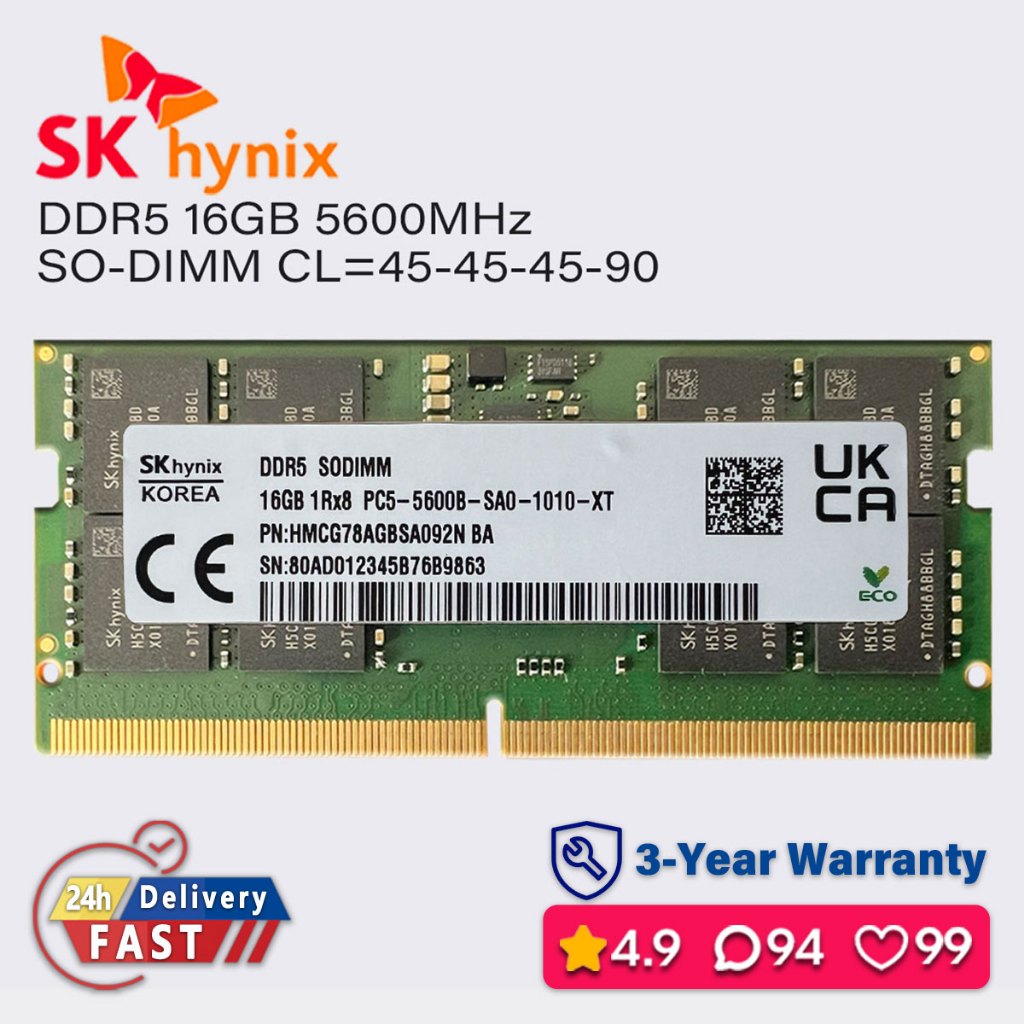 SK hynix ddr5 8gb 16gb 32gb 5600mhz sodimm laptop memory ram 44800 pc5 ...