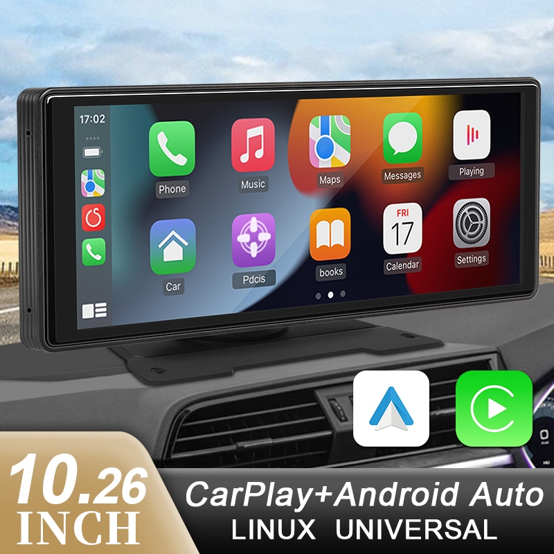 Car Radio 9.3” Portable CarPlay Multimedia Android Auto Video Player ...