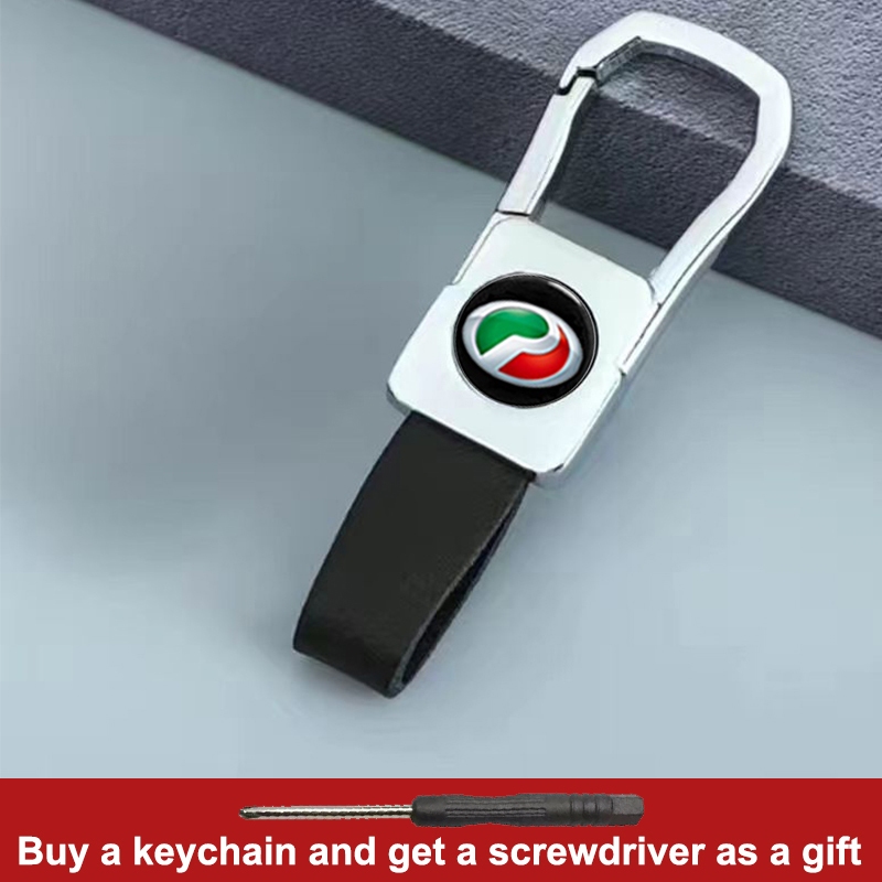 [Ready Stock] Perodua Logo Leather Key Chain, Car Keychain with Logo ...
