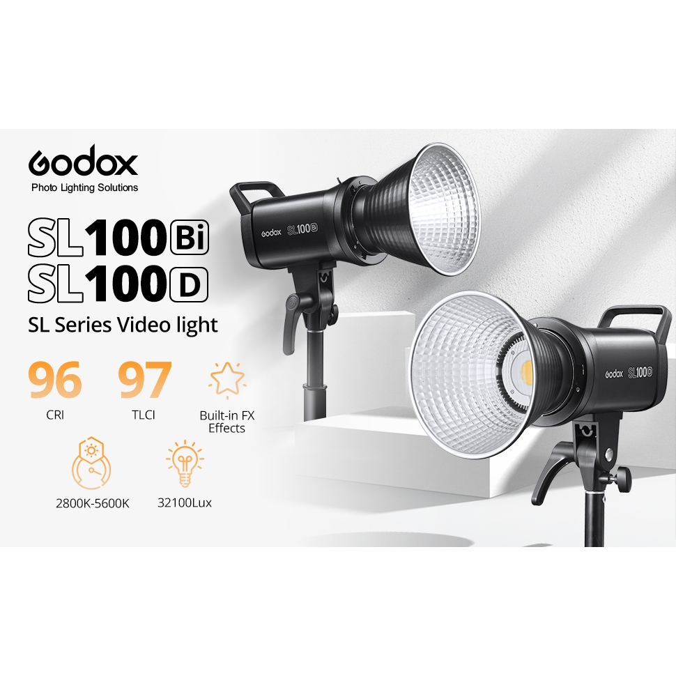 Godox SL100D SL-100D 100W 5600K White Version LCD Panel LED Video Light ...