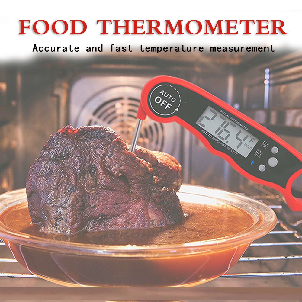 Digital Meat Thermometer Best Waterproof Instant Read Thermometer with ...