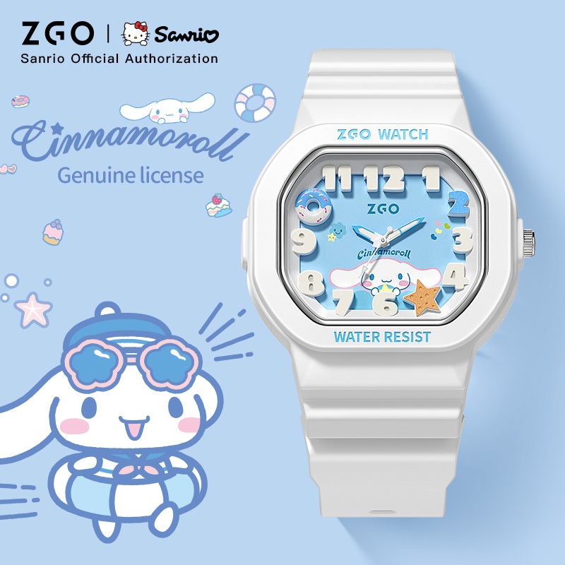 ZGO x Sanrio Cinnamoroll jam tangan perempuan Watch Quartz Waterproof ...