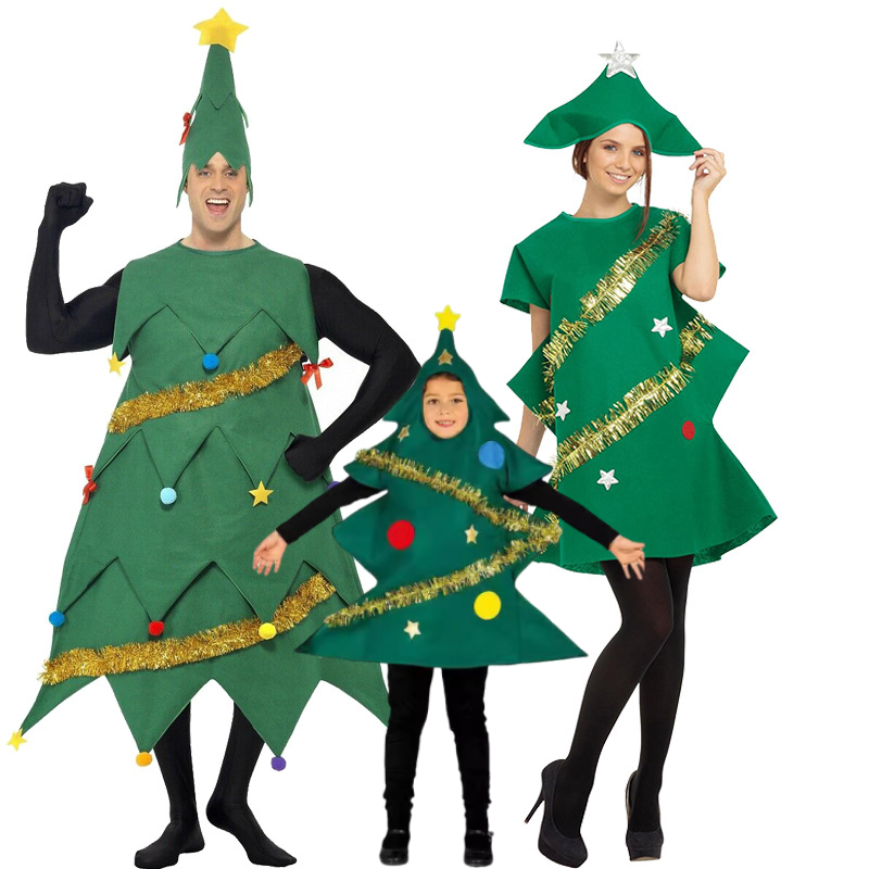 Christmas Tree Cosplay Couple Parent Child Set Christmas Costume Stage ...