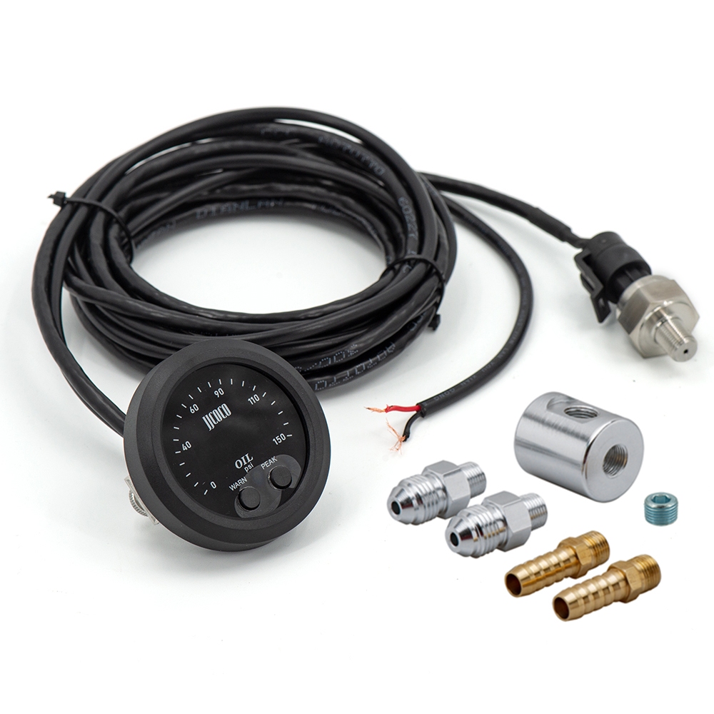 Electronic Oil pressure Gauge With 1/8NPT Sensor Red Display Digital 0 ...