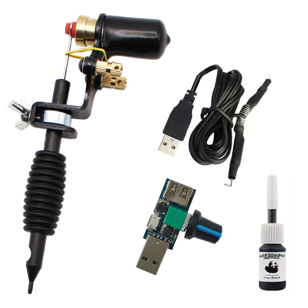 Small Motor Tattoo Machine Set Portable Movable Tattoo Tool Plug-In on ...