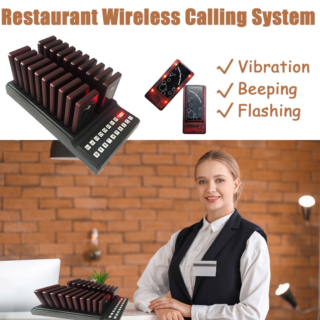 Wireless Call Receiver Restaurant Pager Buzzer for Coffee Food Court ...