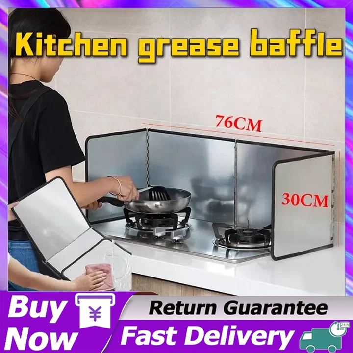 【Malaysia Spot Sale】Gas stove galvanized oil baffle folding heat ...