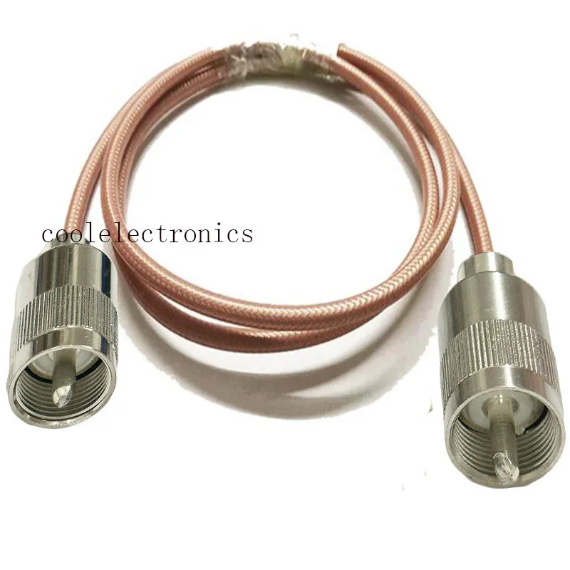 1pc RG142 Coaxial Cable UHF PL259 Male Solder to UHF Male RF Crimp Coax ...