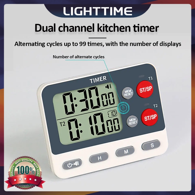 Digital Kitchen Timer With Memory Function Dual Channel Recyclable ...