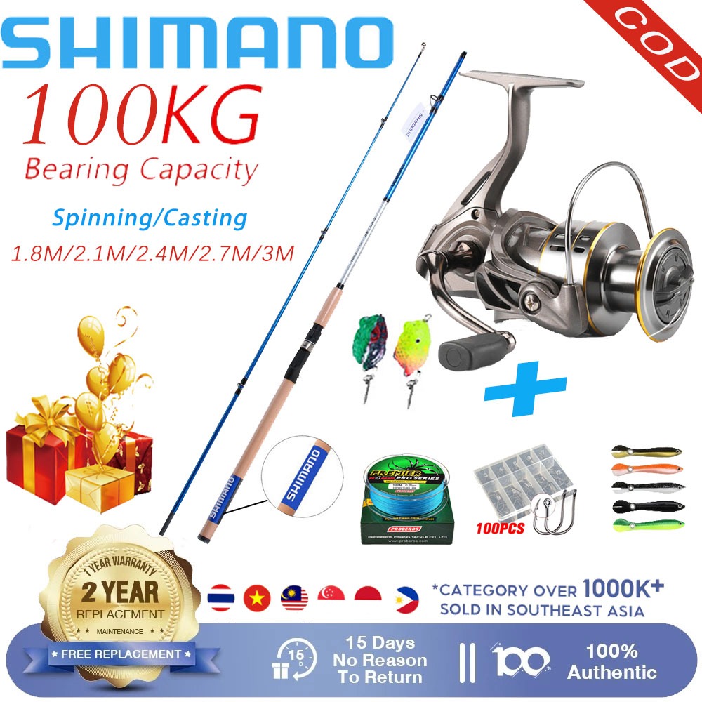 Shimano fishing reel abu garcia rod spinning set combo pancing murah ...