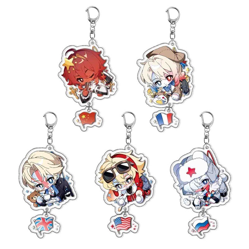 Game CountryHumans CN USA FR UK RUS Cosplay Acrylic Keychain Key Chain ...