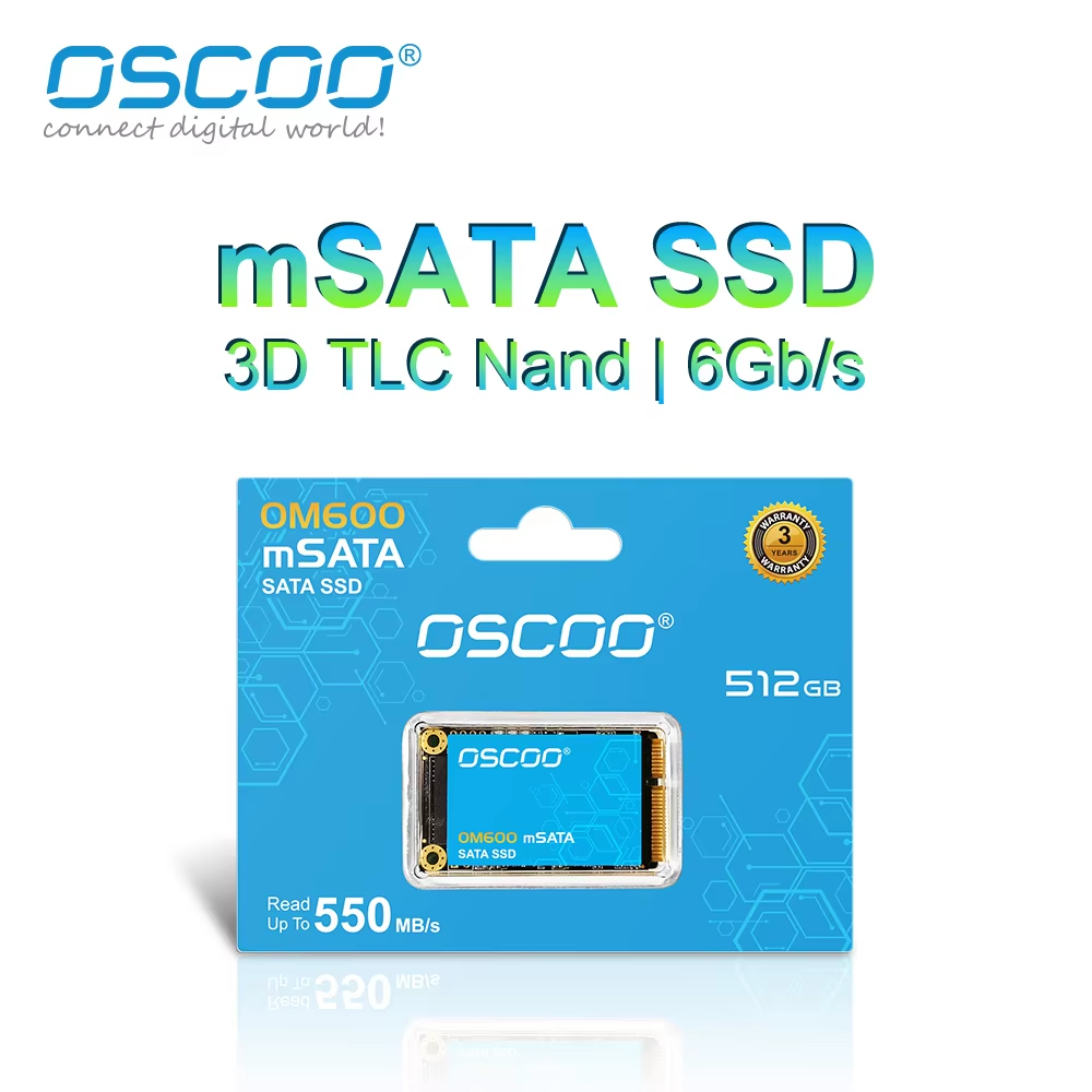 OSCOO MSATA Flash 3D TLC Flash Computer Wandows System 16GB 64GB 128GB ...