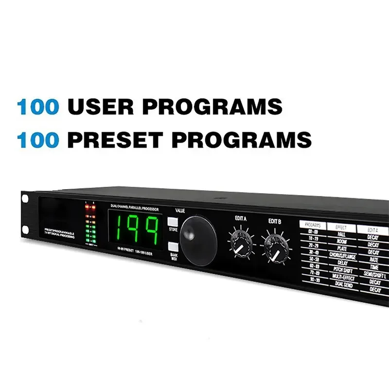 GAX-4II Professional Digital Reverb and Multi Effect DSP Processor ...