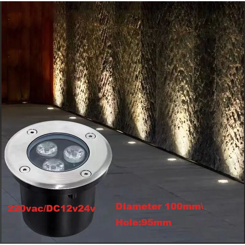 DC12v DC24v 220vac 3W 5W Waterproof LED Underground Light Ground Garden ...